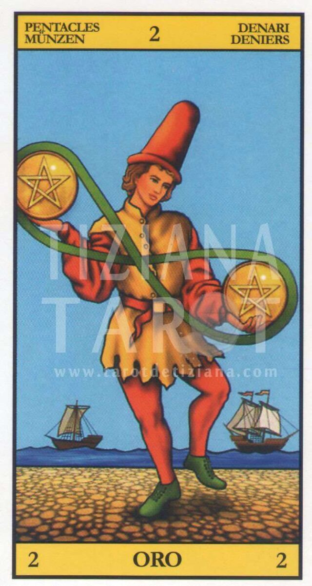 El 2 de Oros y su significado en el tarot - Tarot de Tiziana