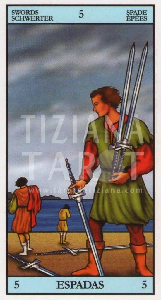 El 5 de Espadas en el tarot - Tarot de Tiziana