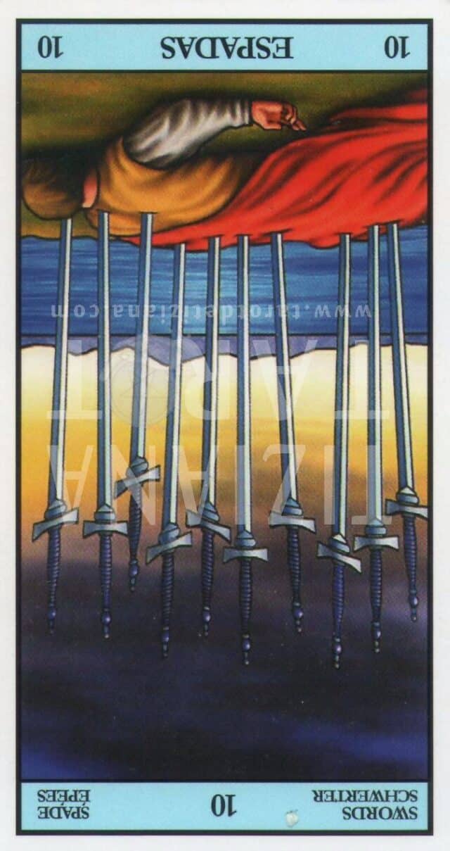 El 10 de Espadas en el tarot - Tarot de Tiziana